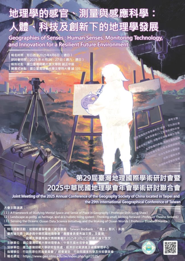 第29屆臺灣地理國際學術研討會暨2025年中華民國地理學會年會聯合會